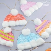 Winter Hats Craft for Kids - Perfect Classroom Craft - Easy Peasy and Fun