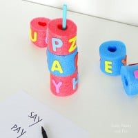Pool Noodle Word Search - Activities for Kids - Easy Peasy and Fun