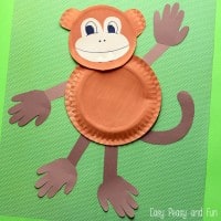 Paper Plate Monkey - Fun Paper Plate Crafts for Kids - Easy Peasy and Fun