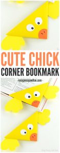 Chick Corner Bookmark - Origami For Kids - Easy Peasy and Fun