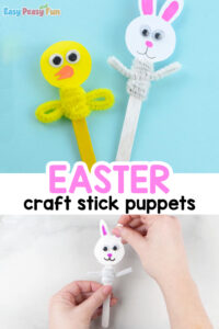 Easter Craft Stick Puppets - Easy Peasy and Fun