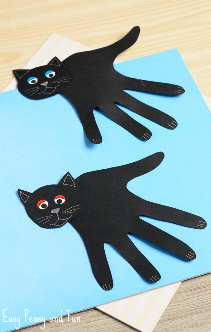 Handprint Black Cat Craft Easy Peasy And Fun Handprint Black Cat Craft Easy Peasy And Fun