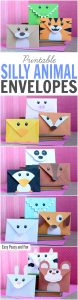 Printable Silly Animals Envelopes - Easy Peasy and Fun