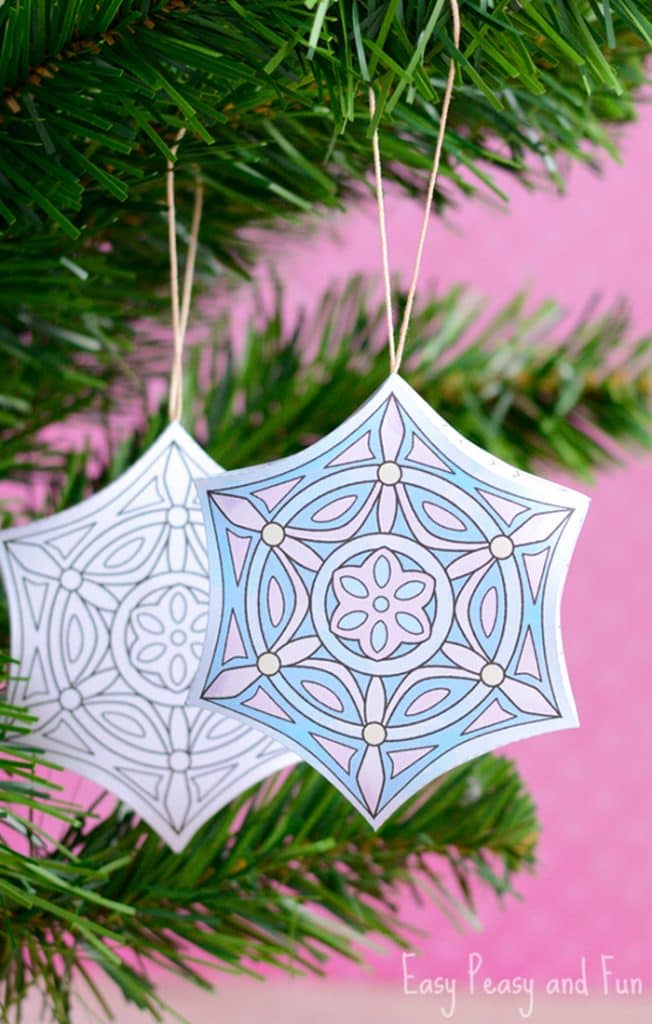 Printable Christmas Ornaments to Color - Easy Peasy and Fun