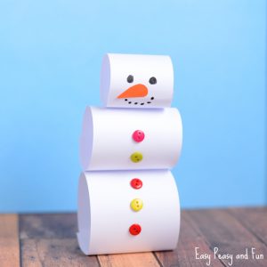 Paper Roll Snowman Craft - Winter Crafts for Kids - Easy Peasy and Fun