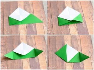 Christmas Tree Corner Bookmarks - Origami for Kids - Easy Peasy and Fun