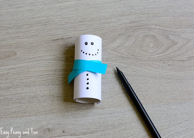 Paper Roll Snowman Craft - Winter Crafts for Kids - Easy Peasy and Fun