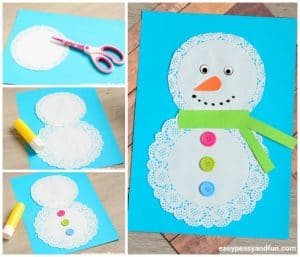 Doily Snowman Craft - Easy Peasy and Fun