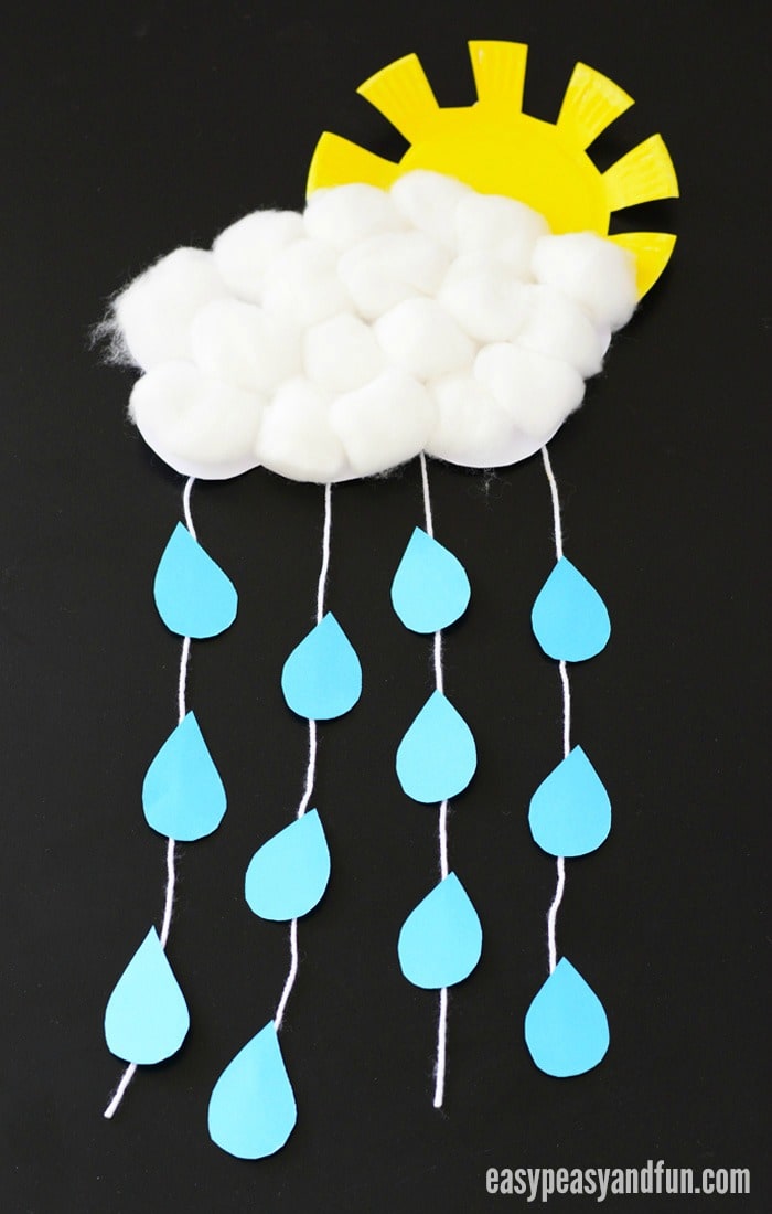 Rain Cloud Paper Craft With A Paper Plate Sun Easy Peasy And Fun Rain Cloud Paper Craft With A Paper Plate Sun Easy Peasy And Fun