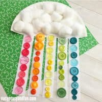 Rain Cloud Paper Craft with a Paper Plate Sun - Easy Peasy and Fun