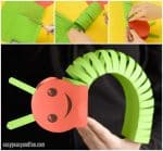 3D Paper Caterpillar Craft with Template - Easy Peasy and Fun