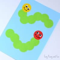 3D Paper Caterpillar Craft with Template - Easy Peasy and Fun