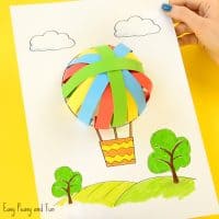 3D Hot Air Balloon Craft - Easy Peasy and Fun