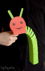 3D Paper Caterpillar Craft with Template - Easy Peasy and Fun