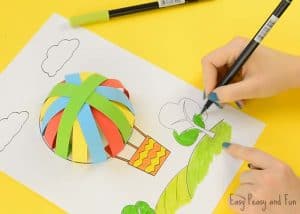 Hot Air Balloon Paper Craft - Easy Peasy and Fun