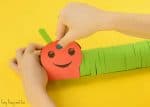 3D Paper Caterpillar Craft with Template - Easy Peasy and Fun