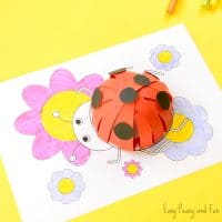 3D Paper Caterpillar Craft with Template - Easy Peasy and Fun