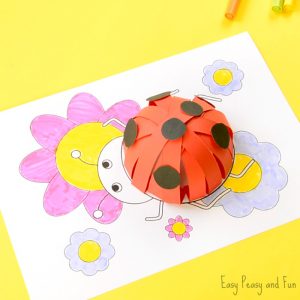3D Paper Caterpillar Craft with Template - Easy Peasy and Fun