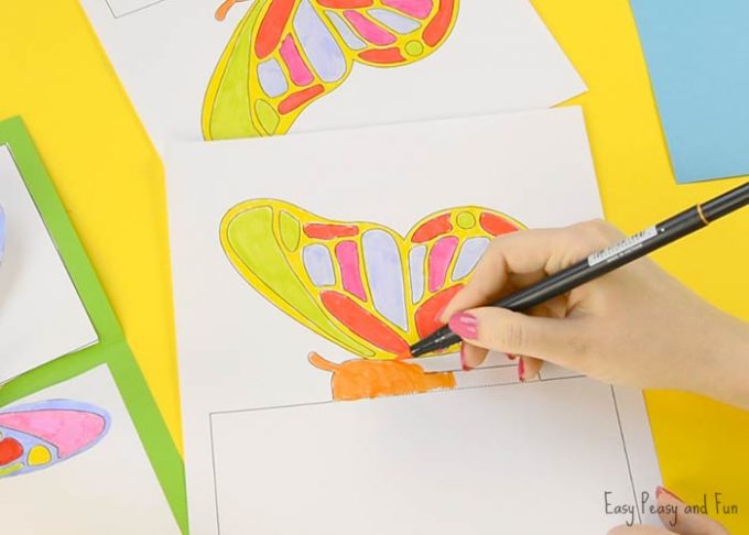DIY Butterfly Pop Up Card with a Template - Easy Peasy and Fun