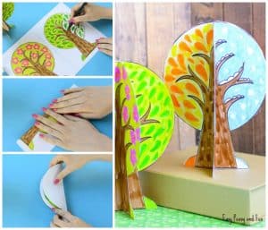 Four Seasons Tree Craft With Template - Easy Peasy and Fun