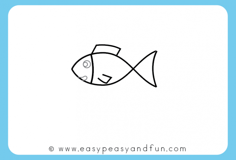 How to Draw a Fish Step by Step Tutorial for Kids + Printable - Easy ...