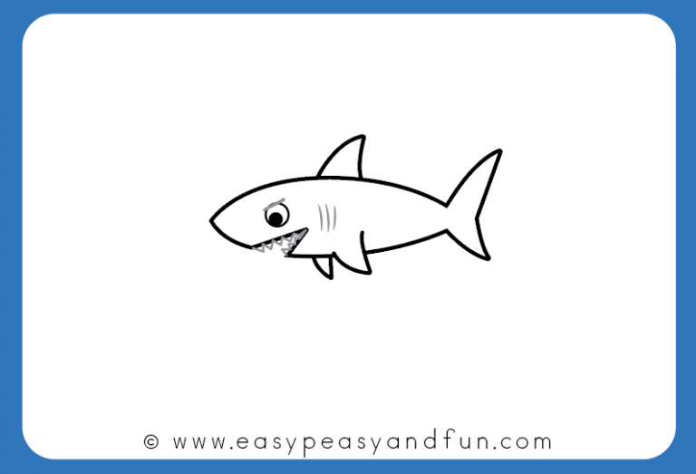 How to Draw a Shark - Easy Peasy and Fun
