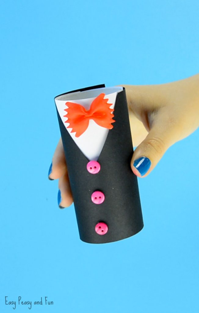 Paper Roll Tuxedo Craft - Easy Peasy and Fun