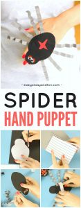 Spider Paper Hand Puppet Template - Easy Peasy and Fun
