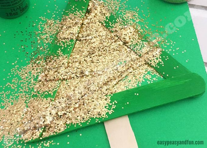 Christmas Tree from Craft Sticks - Easy Peasy and Fun