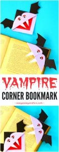 Vampire Corner Bookmark - Fun Looking DIY Halloween Bookmark - Easy ...
