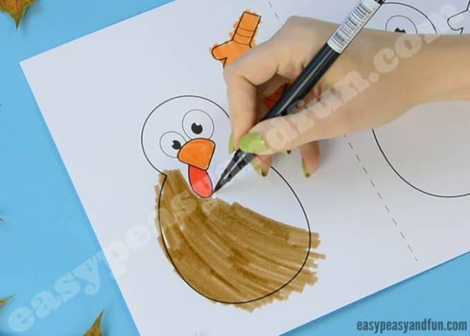Turkey Leaf Craft Template - Easy Peasy and Fun