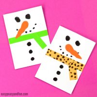 Snowman Christmas Card - Easy Peasy and Fun