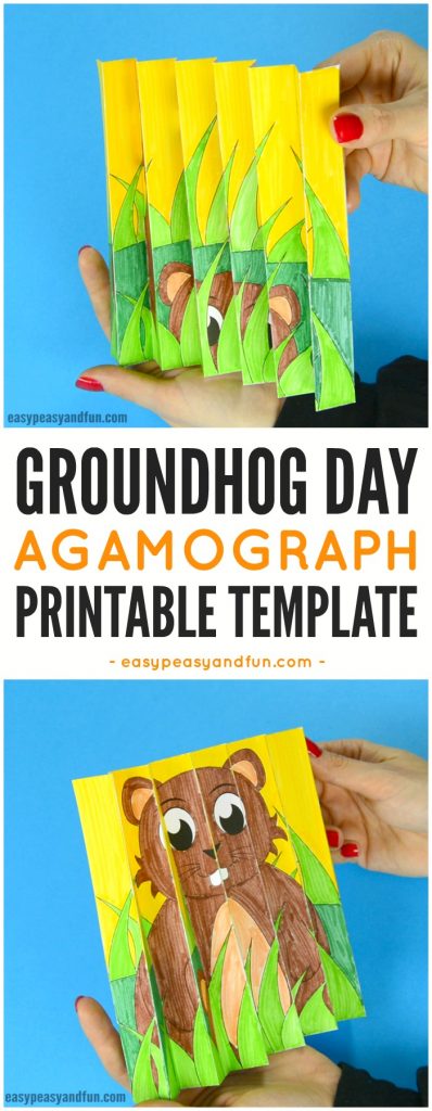 Groundhog Day Agamograph Template - Easy Peasy and Fun