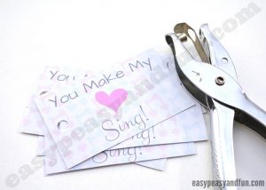 "You Make My Heart Sing" Valentines Card from Teacher to Students ...