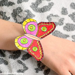 Butterfly Paper Bracelets for Kids - Easy Peasy and Fun