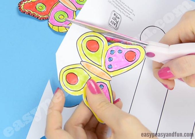 Butterfly Paper Bracelets for Kids - Easy Peasy and Fun