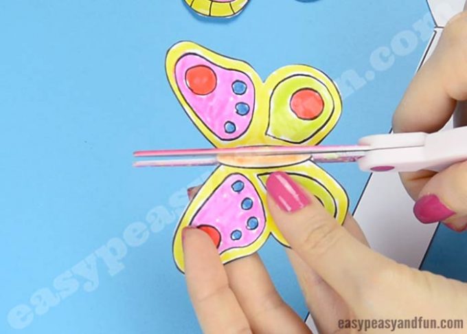 Butterfly Paper Bracelets for Kids - Easy Peasy and Fun