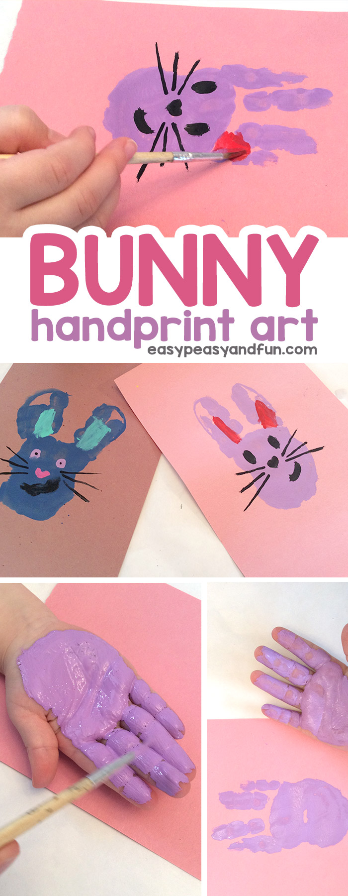 Bunny Handprint Art Easy Peasy And Fun Bunny Handprint Art Easy Peasy And Fun