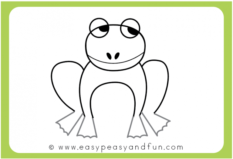 How to Draw a Frog - Step by Step Drawing Instructions - Easy Peasy and Fun