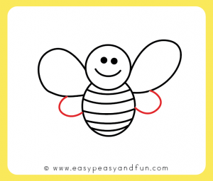 How to Draw a Bee - Cute - Step by Step Tutorial - Easy Peasy and Fun