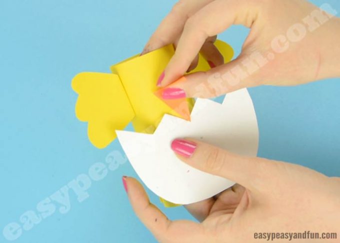 Chick Toilet Paper Roll Craft - Easy Easter Craft Idea - Easy Peasy and Fun