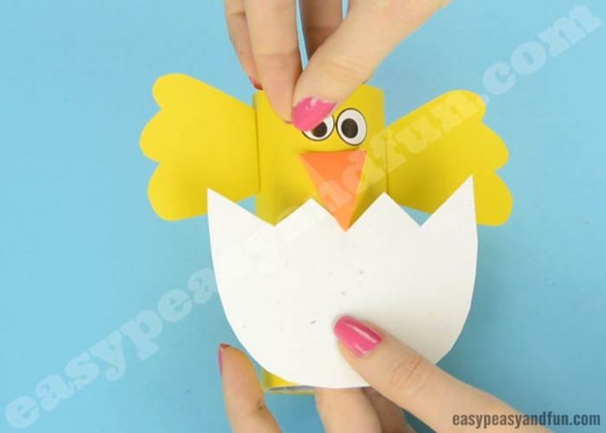 Chick Toilet Paper Roll Craft - Easy Easter Craft Idea - Easy Peasy and Fun