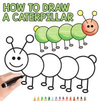 How to Draw a Caterpillar - Step by Step Guide for Kids and Beginners ...