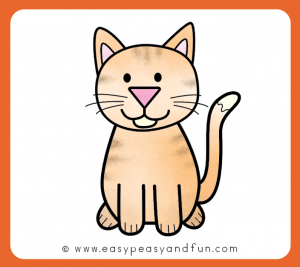 How to Draw a Cat - Step by Step Cat Drawing Instructions (Cute Cartoon ...