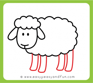 How to Draw a Sheep - Step by Step Sheep Drawing Tutorial - Easy Peasy ...