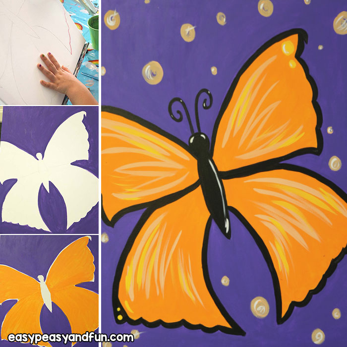 How To Paint A Butterfly Acrylic Painting For Beginners Easy Peasy