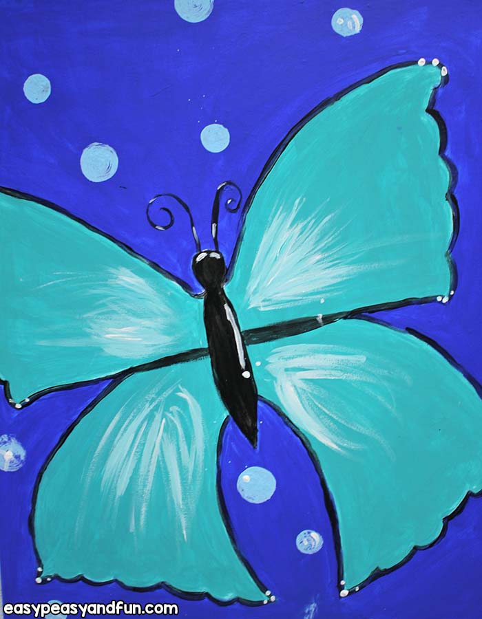 How To Paint A Butterfly Acrylic Painting For Beginners Easy Peasy