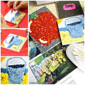 Georges Seurat Pointillism Art Lesson for Kids - Easy Peasy and Fun
