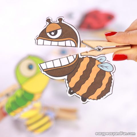 Bugs Clothespin Puppets - Easy Peasy and Fun