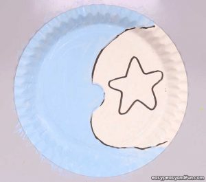 Moon Paper Plate Craft for Kids - Easy Peasy and Fun